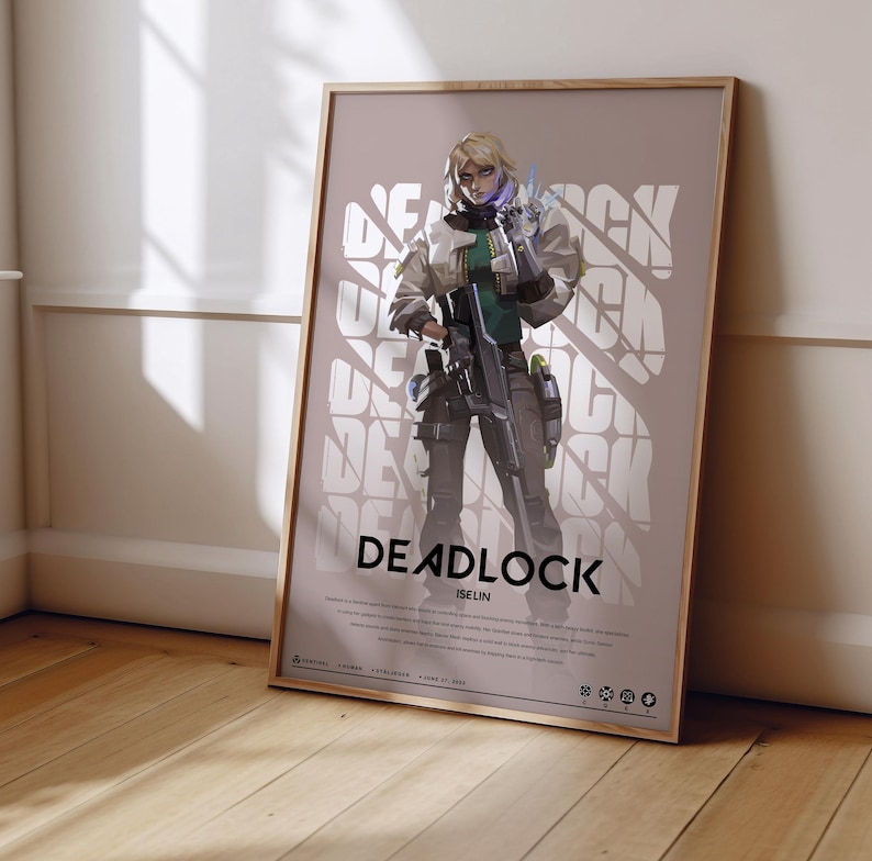 Valorant Deadlock Poster | Valorant Poster Print | Gaming Poster ...