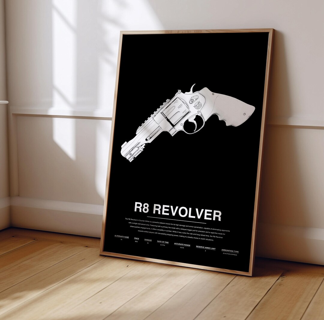 Counter Strike R8 Revoler Poster | Counter Strike Poster Print | Gaming ...