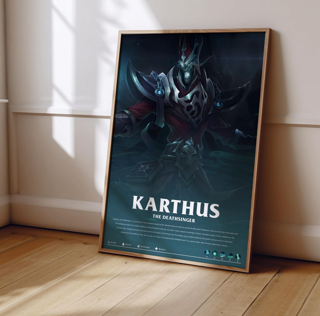 League of Legends Karthus Poster | Lol Poster Print | Gaming Poster ...