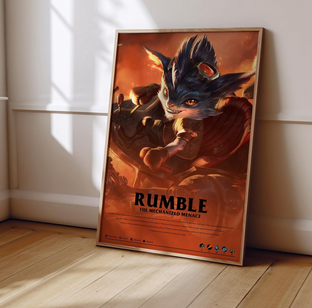 League of Legends Rumble Poster | Lol Poster Print | Gaming Poster ...