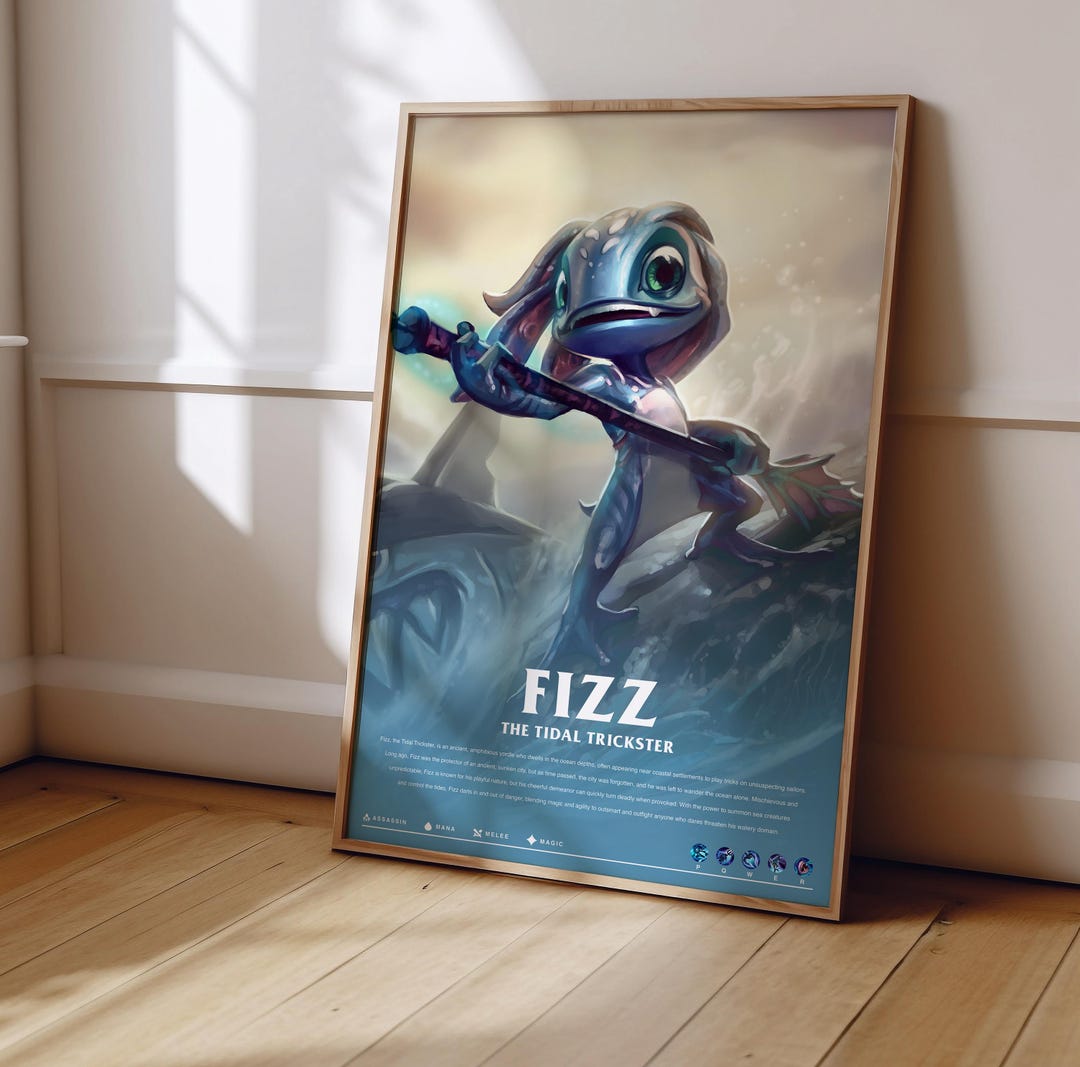 League of Legends Fizz Poster | Lol Poster Print | Gaming Poster ...