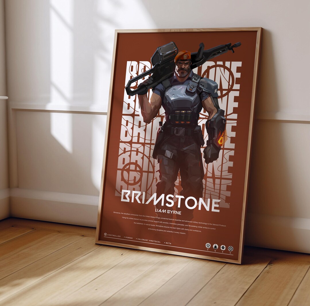 Valorant Brimstone Poster | Valorant Poster Print | Gaming Poster ...