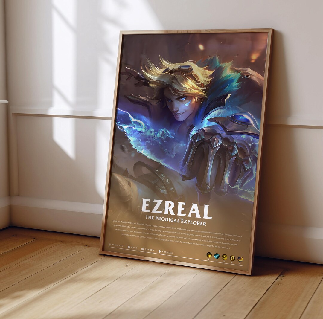 League of Legends Ezreal Poster | Lol Poster Print | Gaming Poster ...