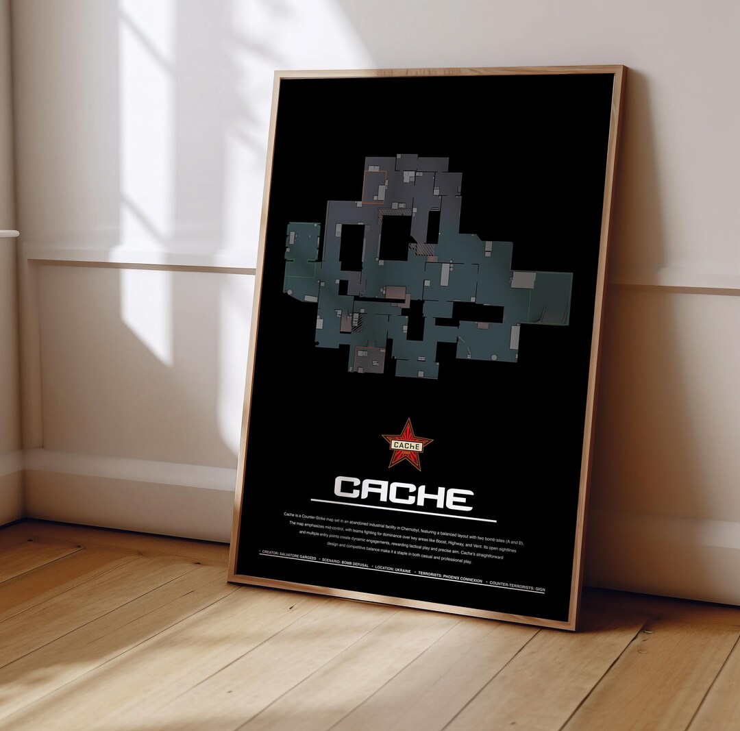Counter Strike Cache Poster | Counter Strike Print | Gaming Poster ...