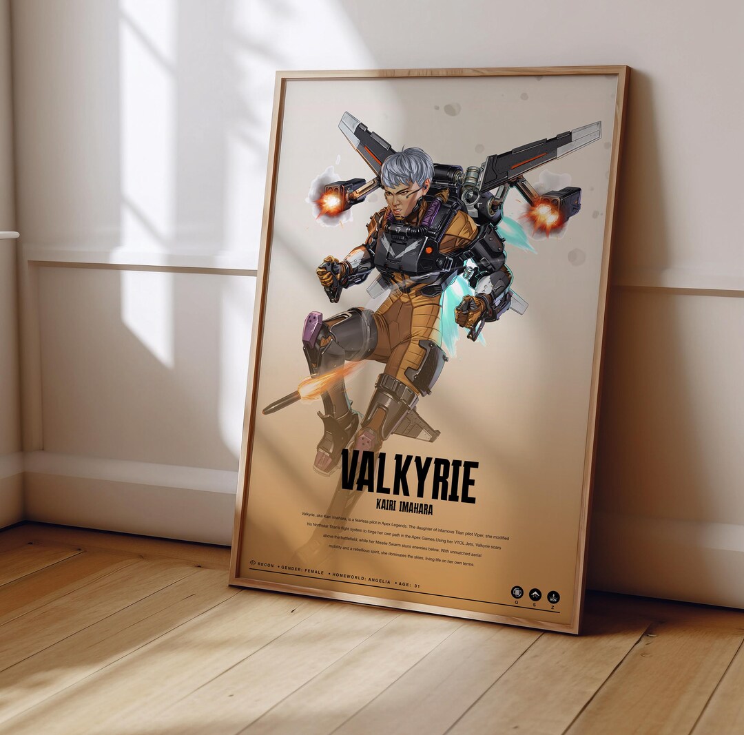 Apex Legends Valkyrie Poster | Apex Legends Print | Gaming Poster ...