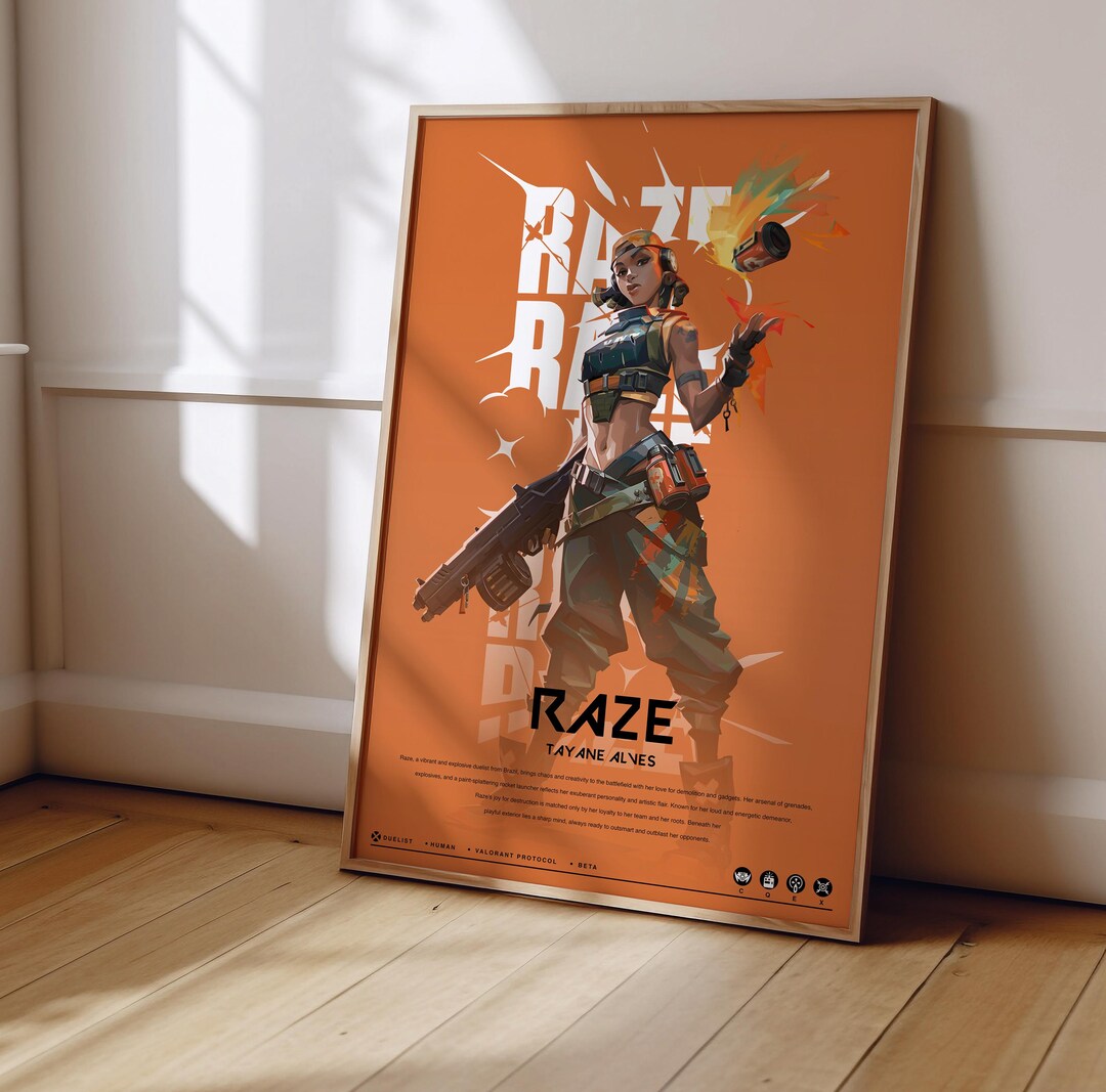 Valorant Raze Poster | Valorant Poster Print | Gaming Poster | Gaming ...