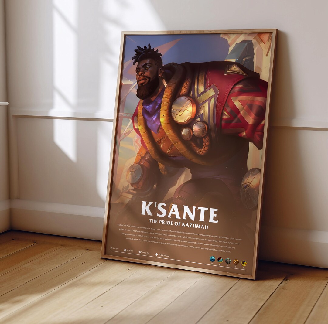 League of Legends K'sante Poster | Lol Poster Print | Gaming Poster ...