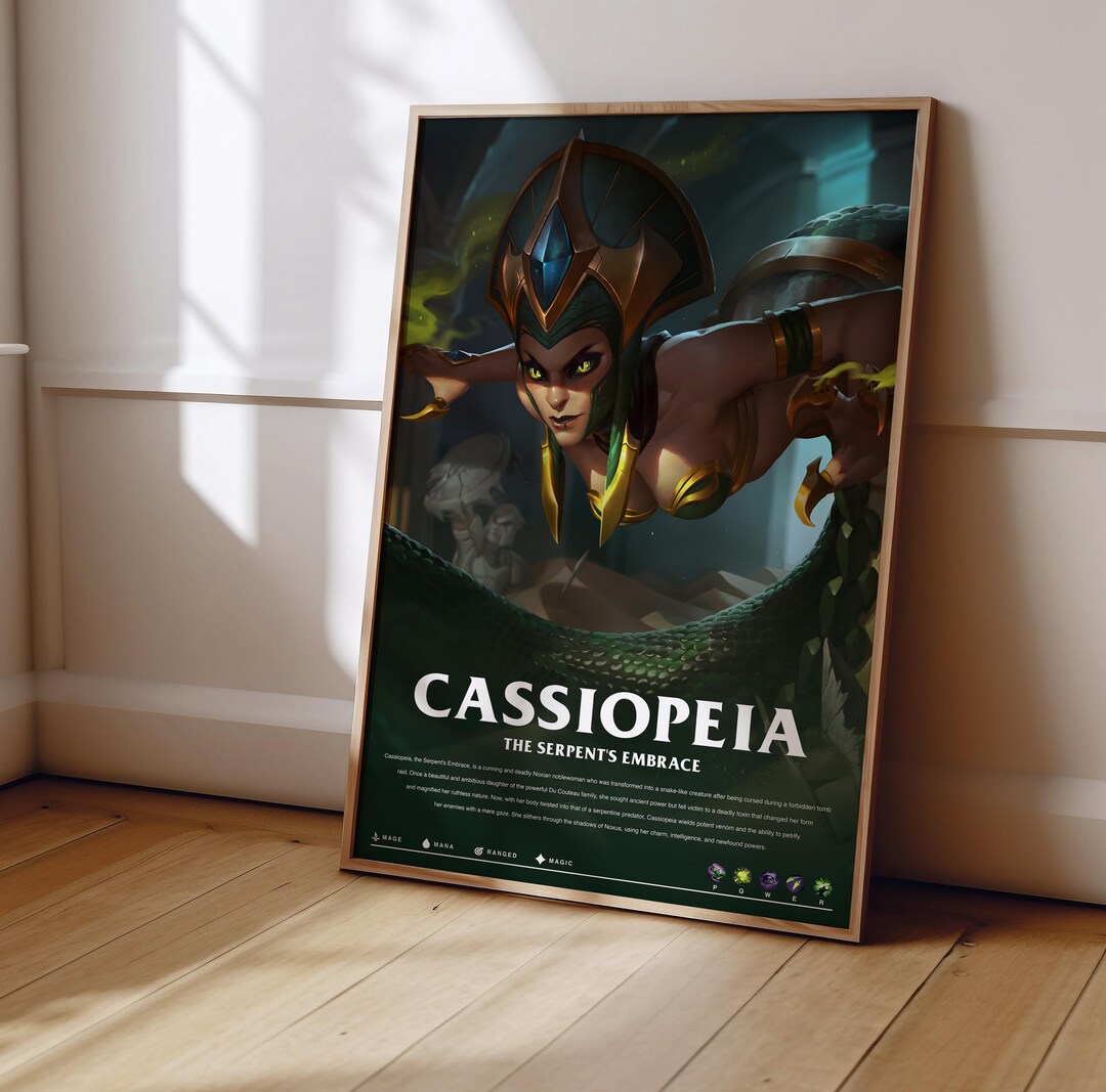 League of Legends Cassiopeia Poster | Lol Poster Print | Gaming Poster ...