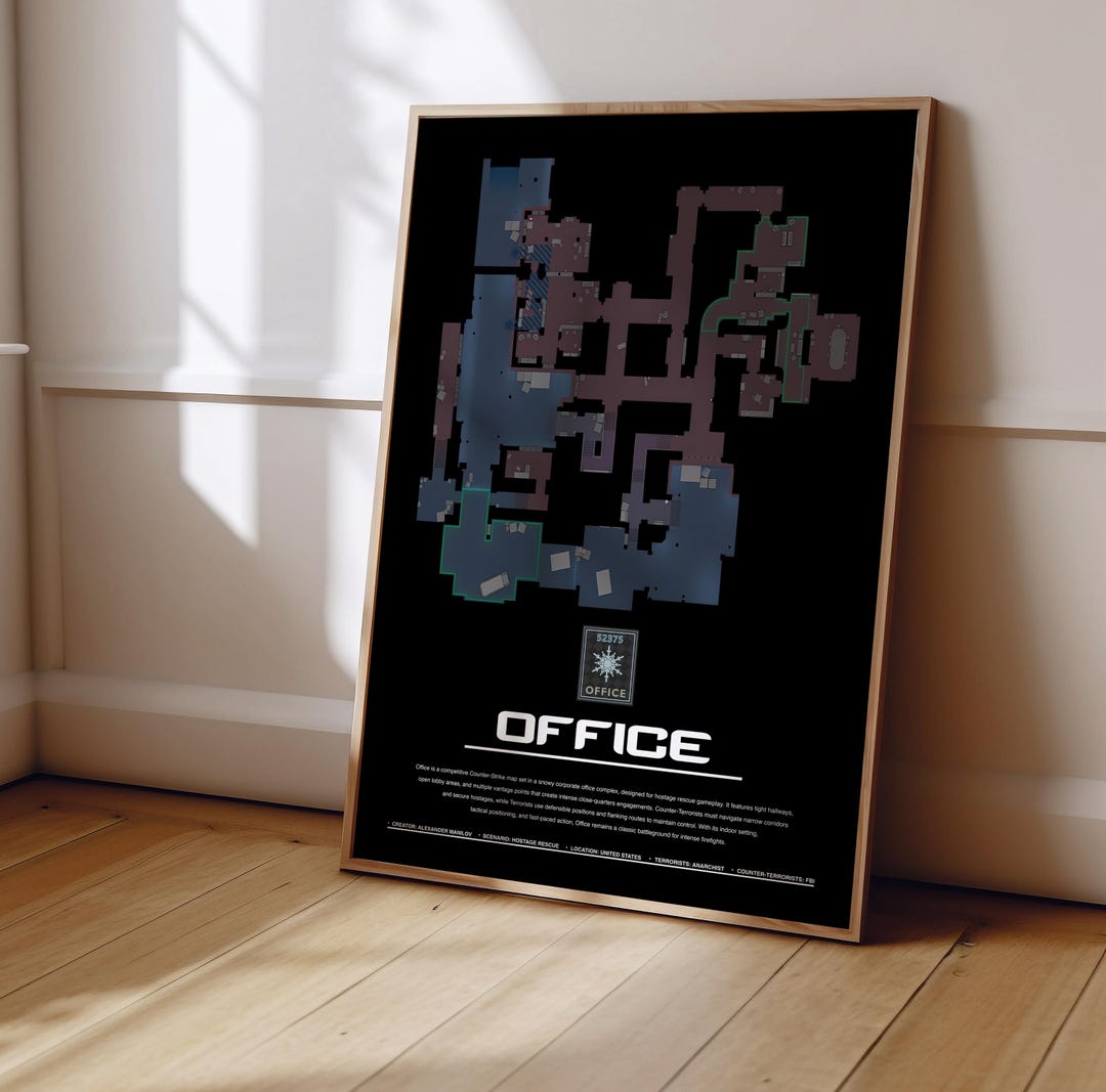 Counter Strike Office Poster | Counter Strike Print | Gaming Poster ...