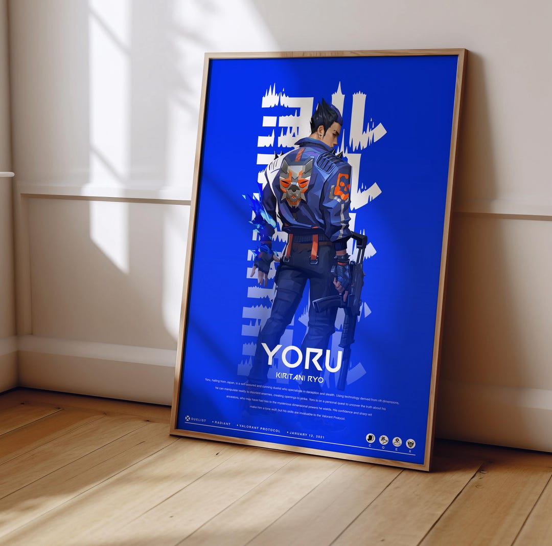 Valorant Yoru Poster | Valorant Poster Print | Gaming Poster | Gaming ...