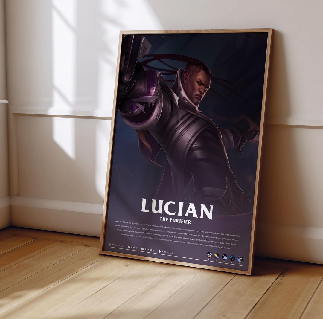 League of Legends Lucian Poster | Lol Poster Print | Gaming Poster ...