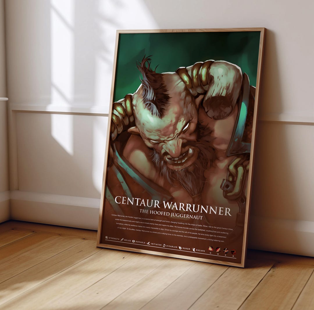 Dota 2 Centaur Warrunner Poster | Dota 2 Poster Print | Gaming Poster ...