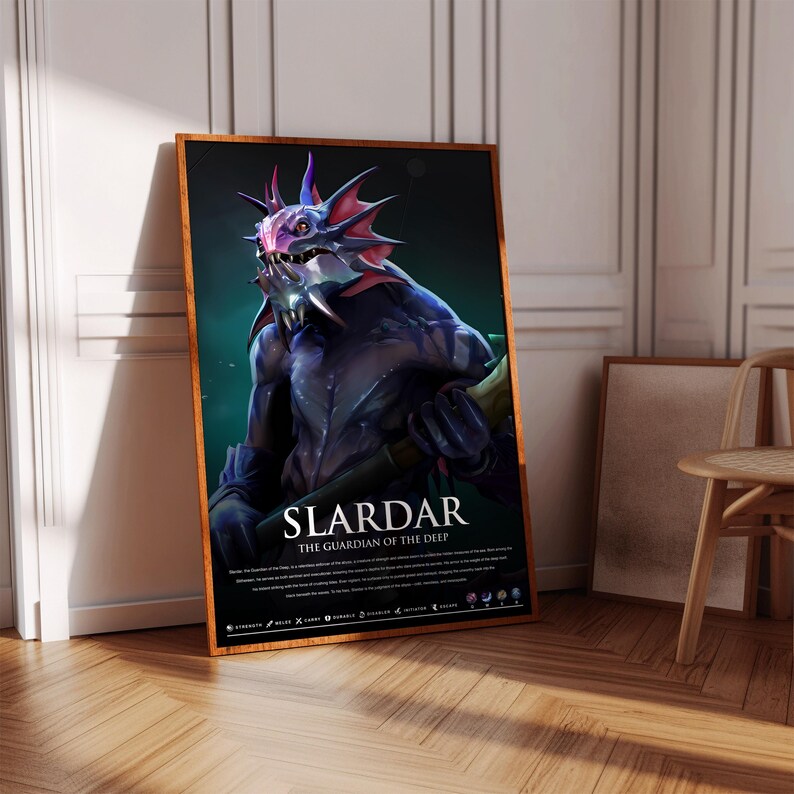 Dota 2 Slardar Poster | Dota 2 Poster Print | Gaming Poster | Gaming ...