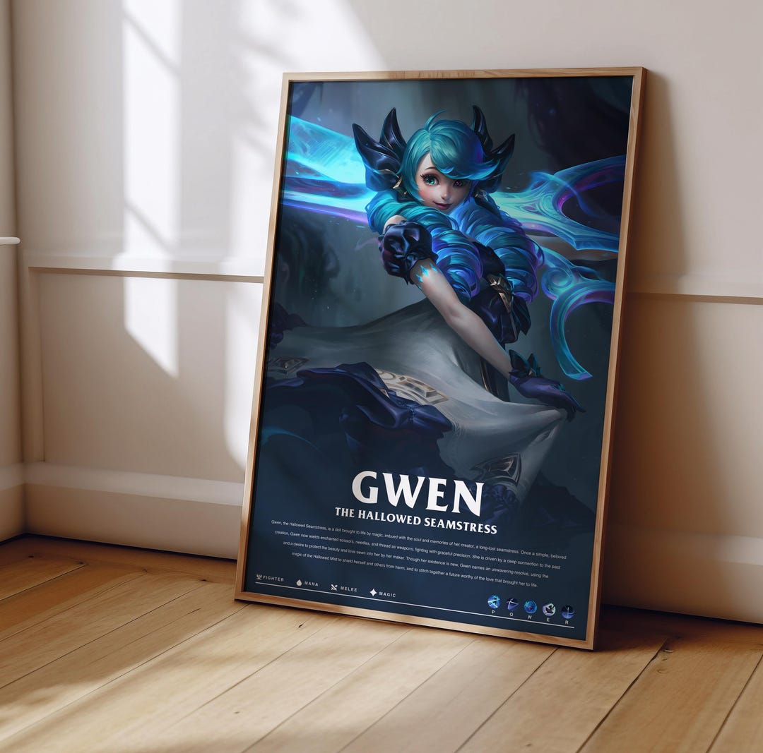 League of Legends Gwen Poster | Lol Poster Print | Gaming Poster ...