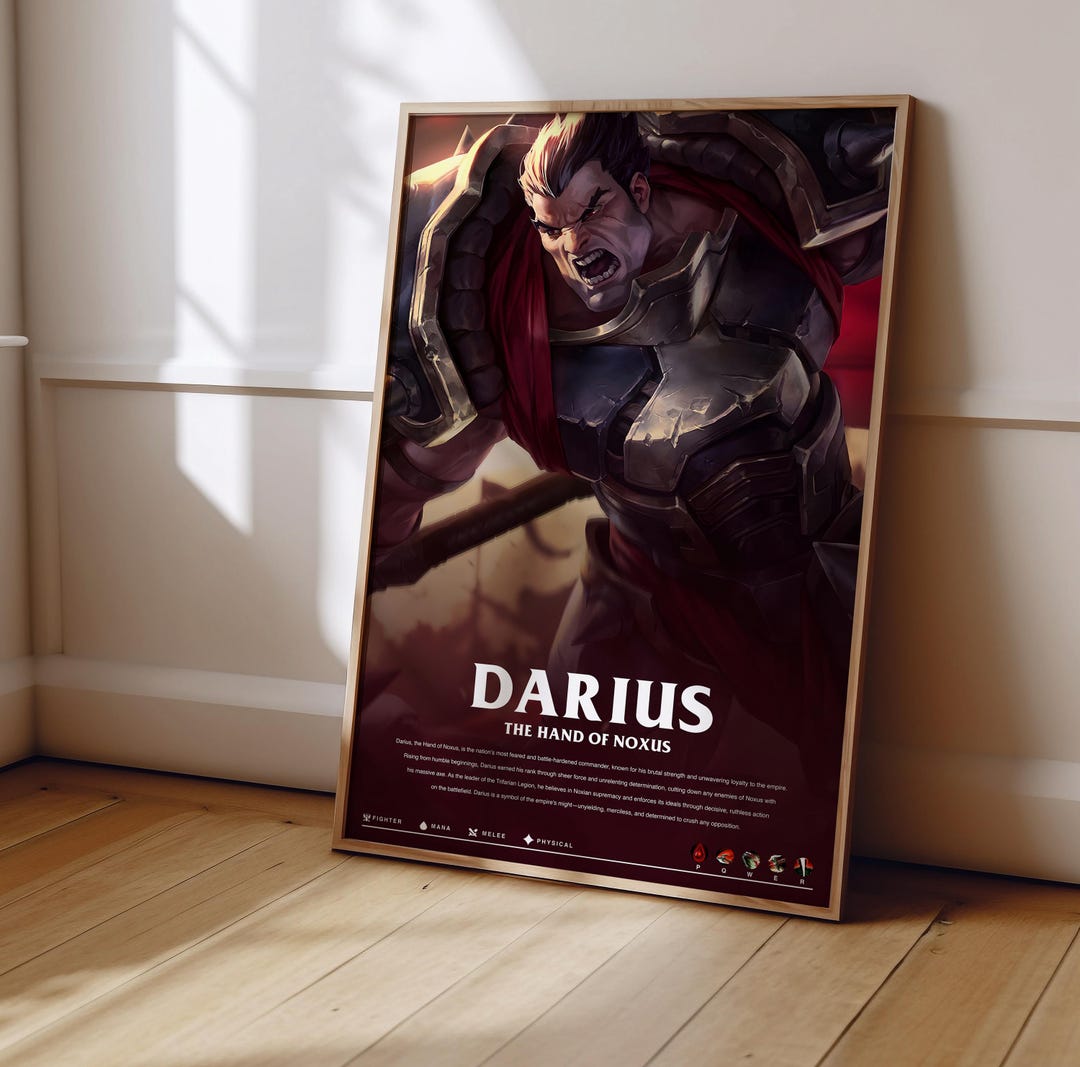 League of Legends Darius Poster | Lol Poster Print | Gaming Poster ...