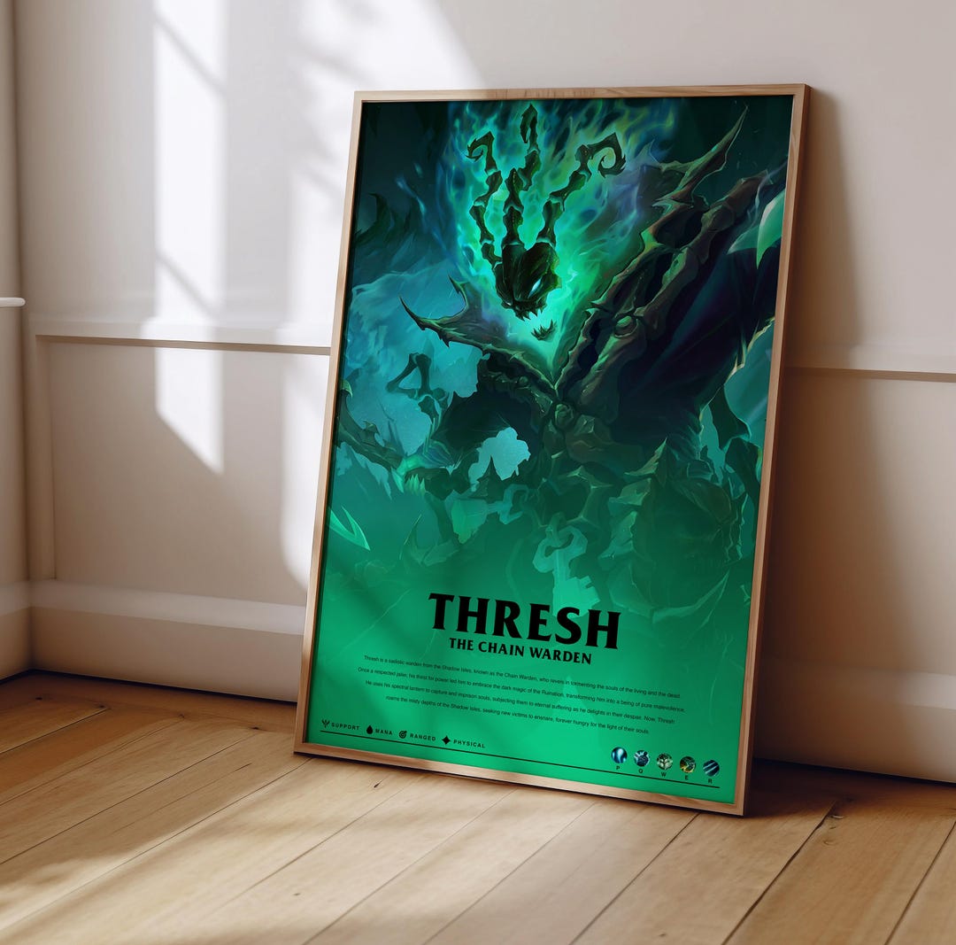 League of Legends Thresh Poster | Lol Poster Print | Gaming Poster ...
