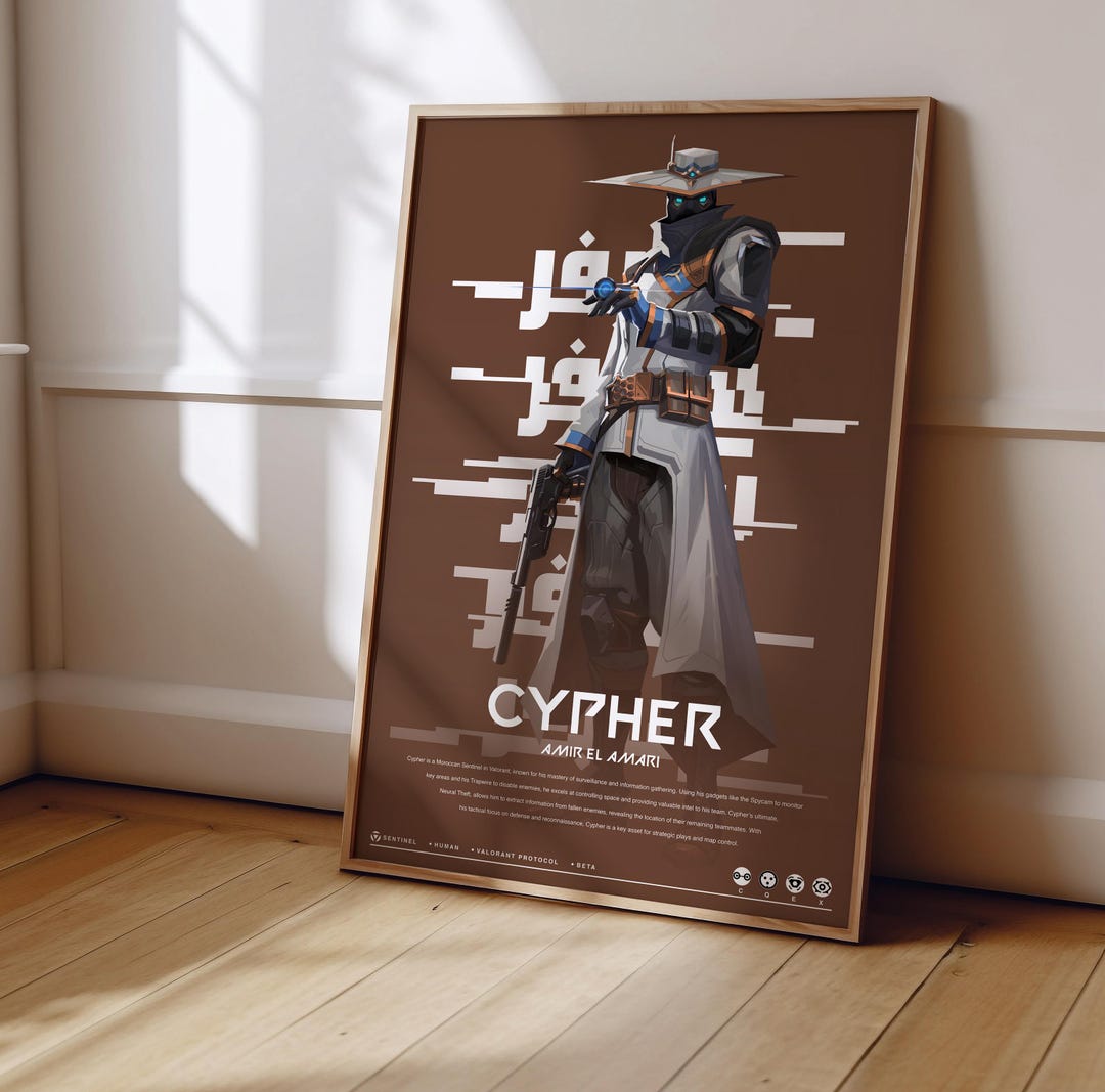 Valorant Cypher Poster | Valorant Poster Print | Gaming Poster | Gaming ...