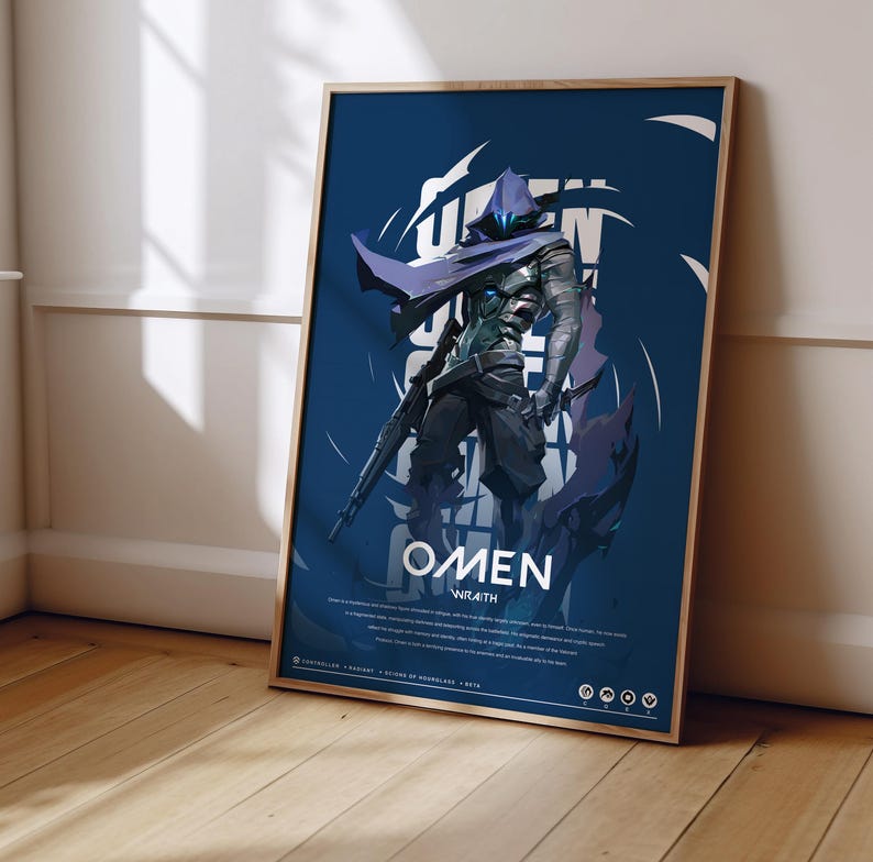 Valorant Omen Poster | Valorant Poster Print | Gaming Poster | Gaming Decor | Video Game Poster ...
