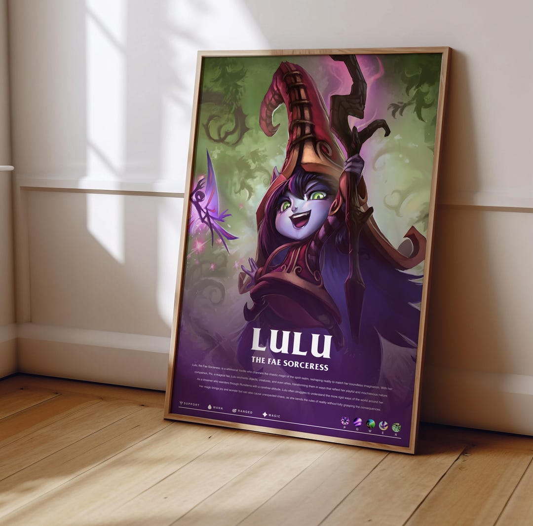 League of Legends Lulu Poster | Lol Poster Print | Gaming Poster ...