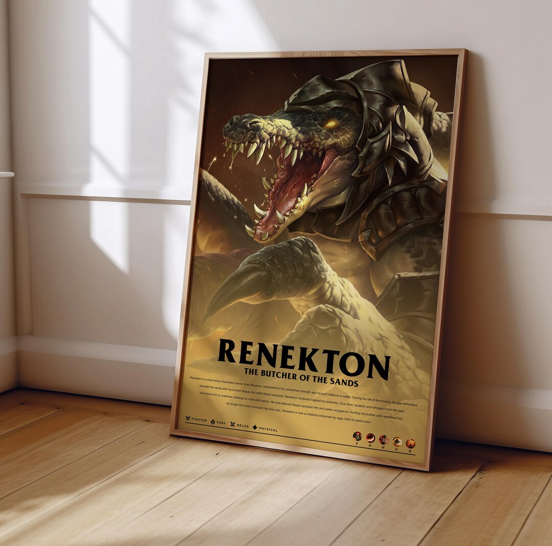 League of Legends Renekton Poster | Lol Poster Print | Gaming Poster ...