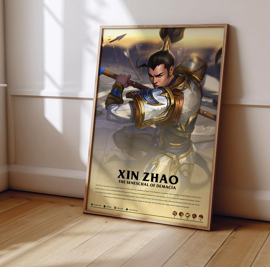 League of Legends Xin Zhao Poster | Lol Poster Print | Gaming Poster ...