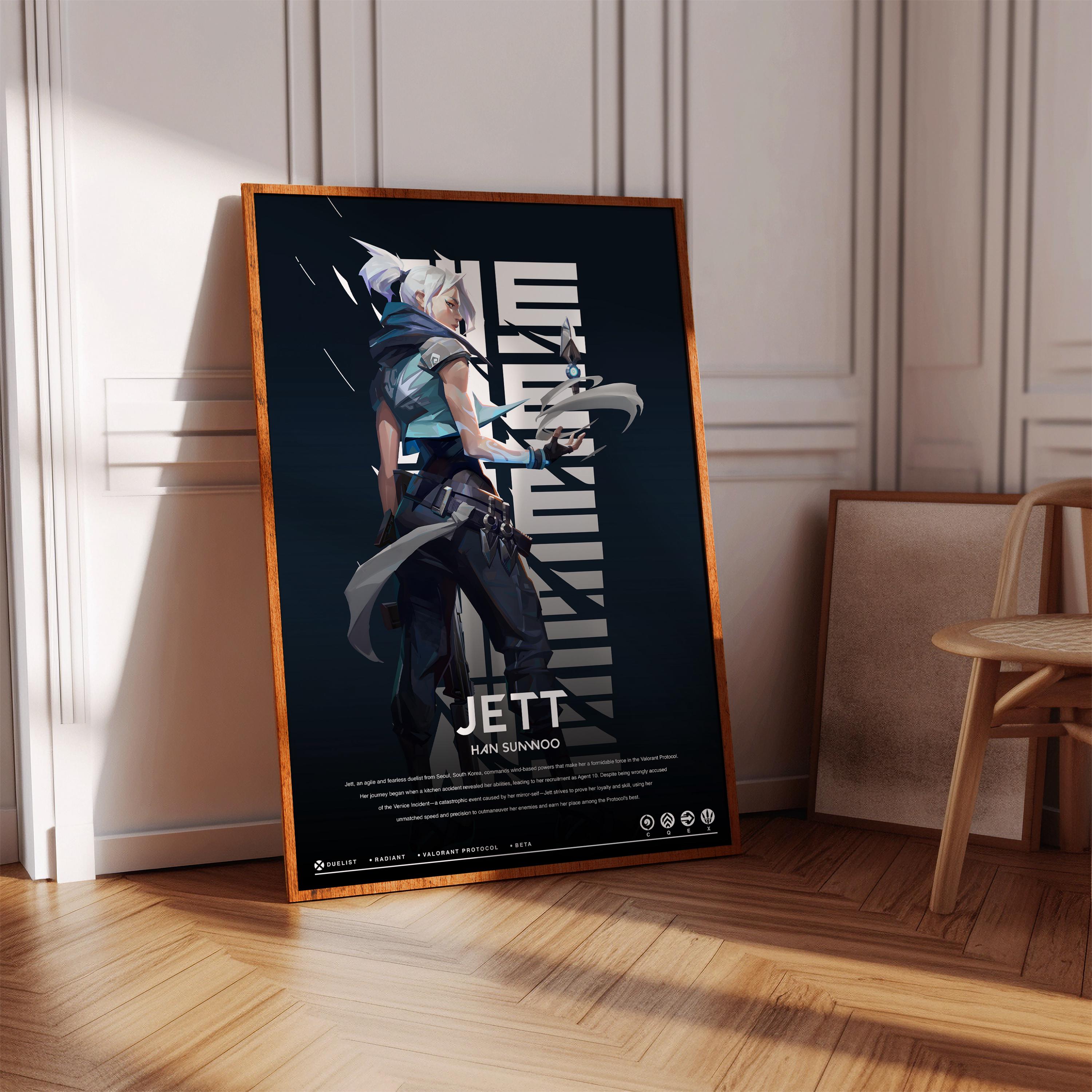 Valorant Jett Poster | Valorant Poster Print | Gaming Poster | Gaming ...