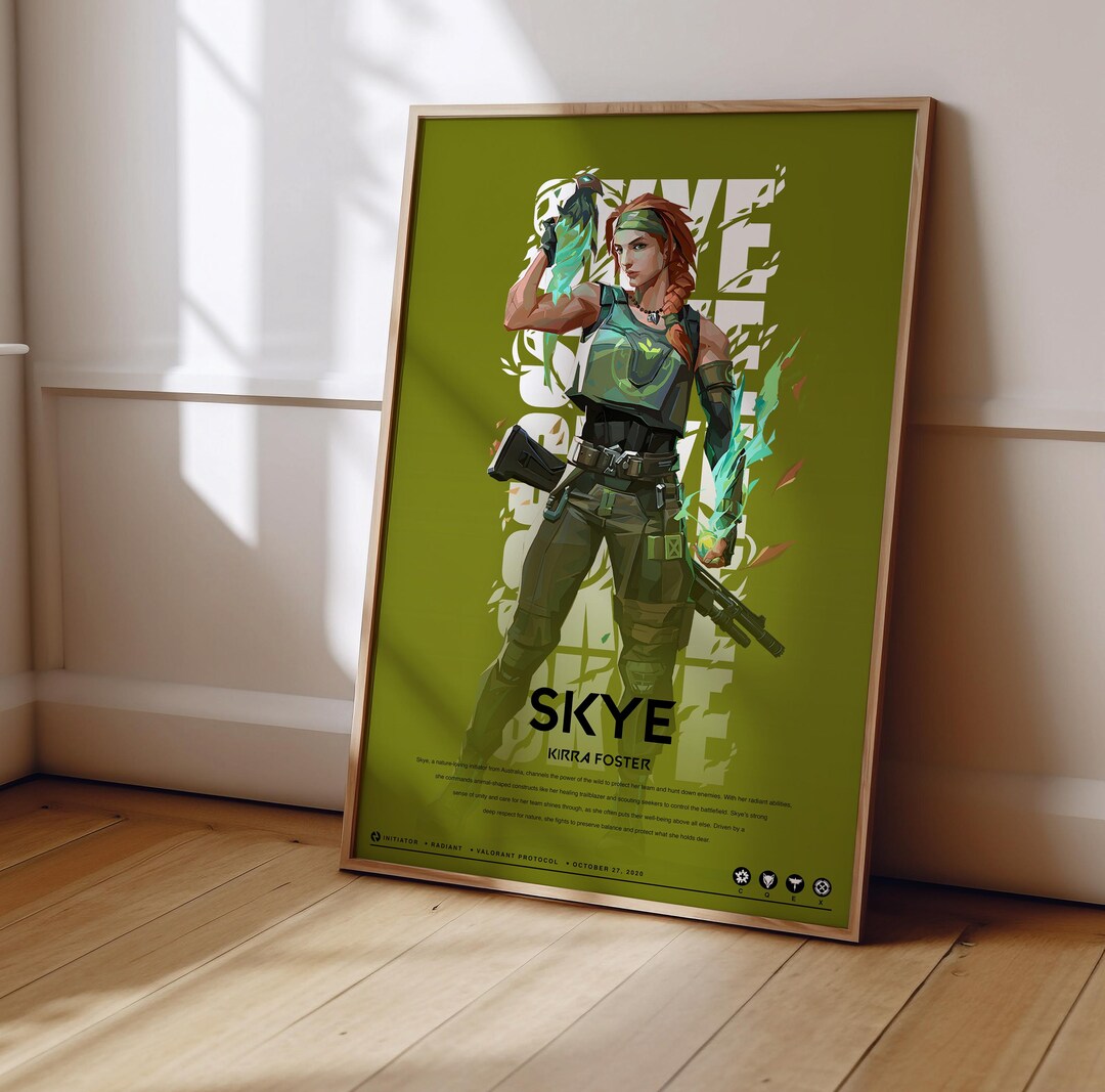 Valorant Skye Poster | Valorant Poster Print | Gaming Poster | Gaming ...