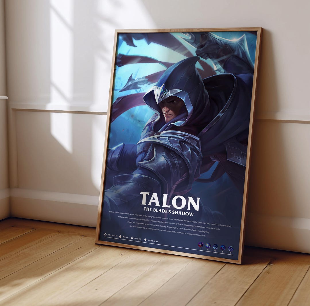 League of Legends Talon Poster | Lol Poster Print | Gaming Poster ...