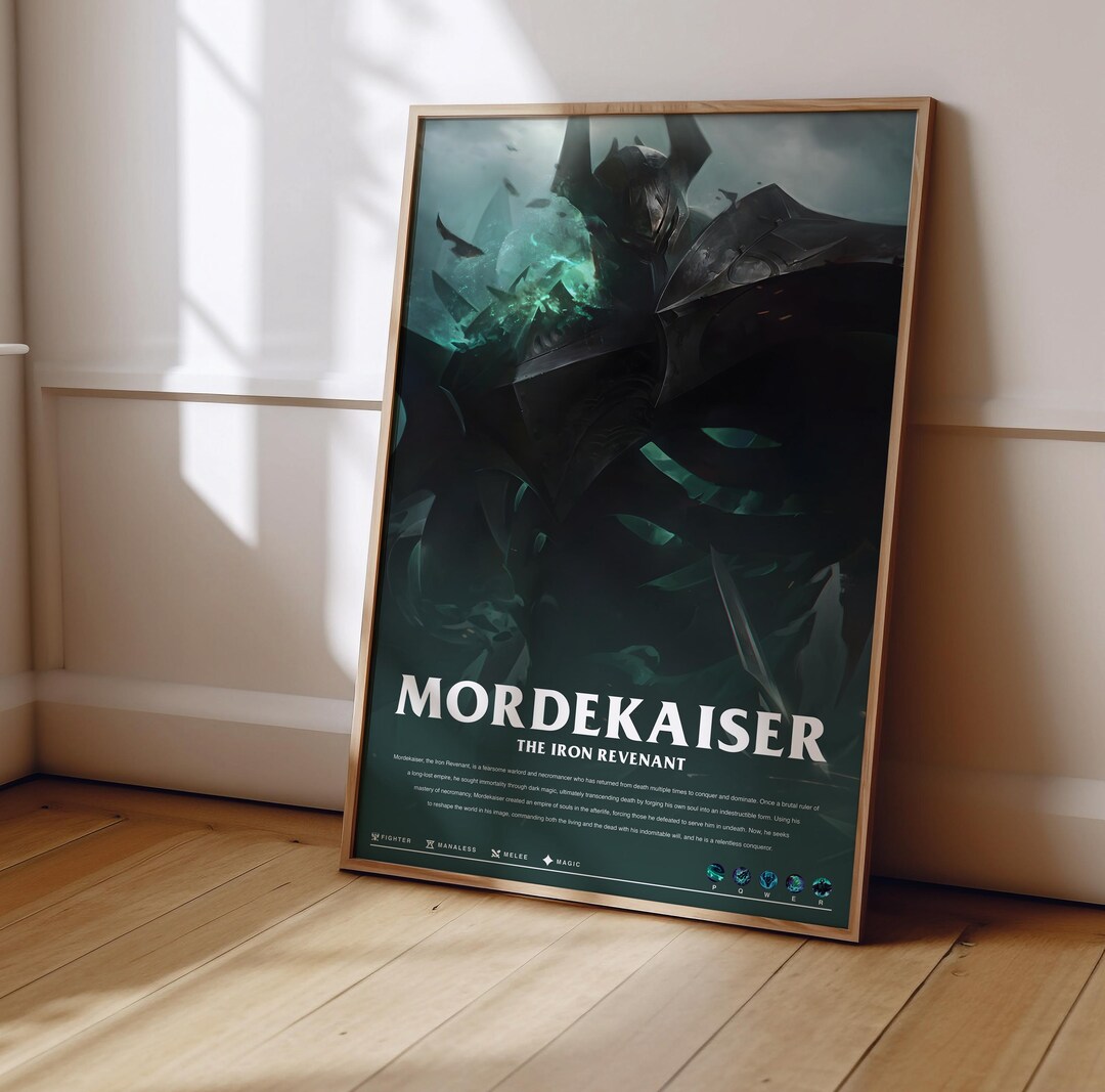 League of Legends Mordekaiser Poster | Lol Poster Print | Gaming Poster ...