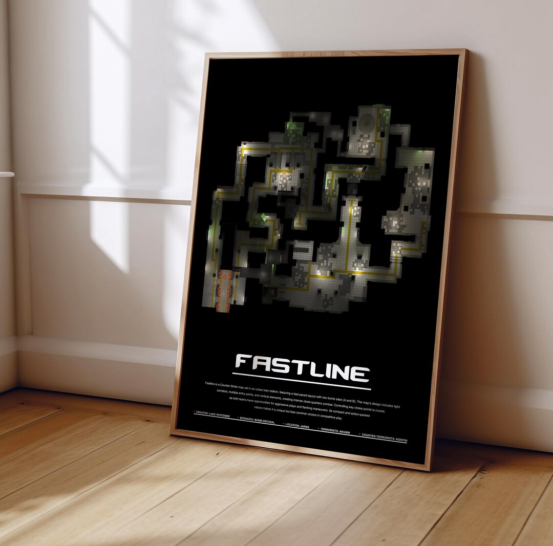 Counter Strike Fastline Poster | Counter Strike Print | Gaming Poster ...