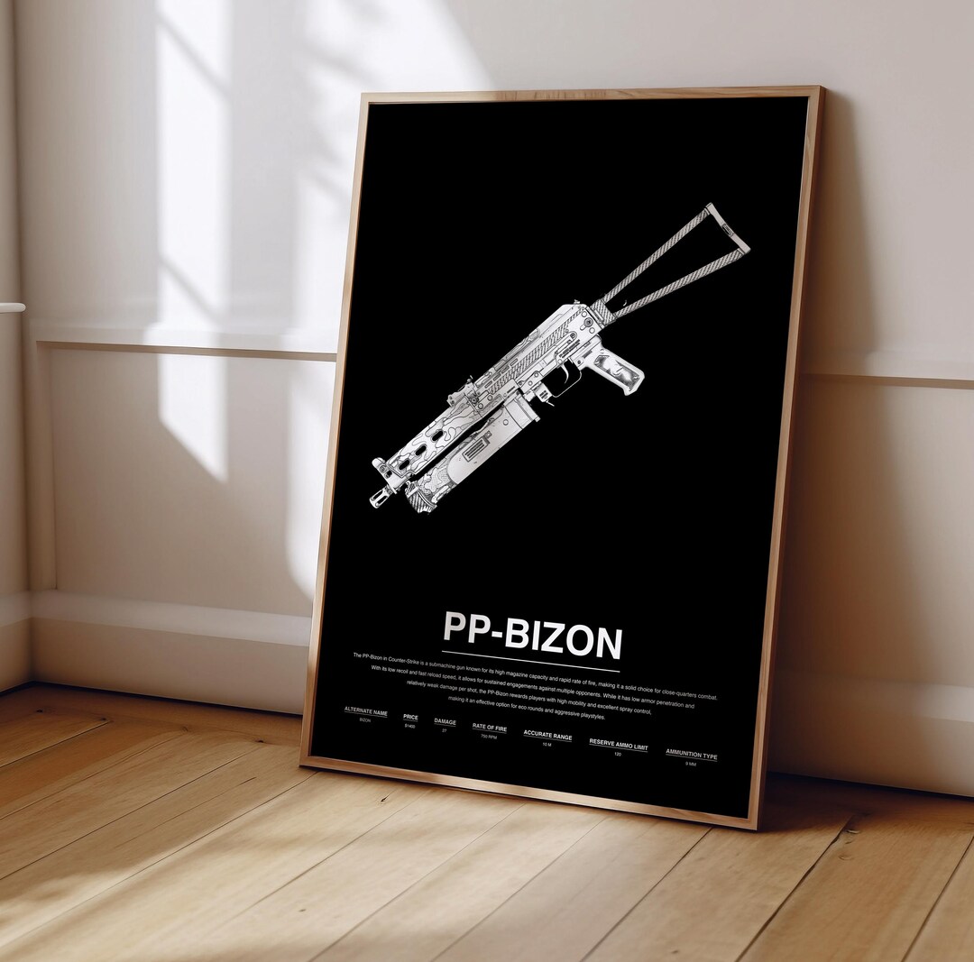 Counter Strike Pp-bizon Poster | Counter Strike Poster Print | Gaming ...