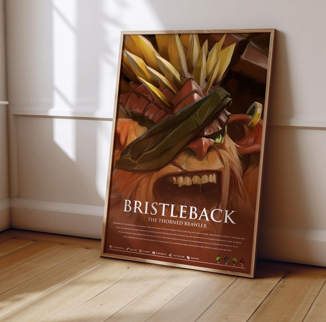 Dota 2 Bristleback Poster | Dota 2 Poster Print | Gaming Poster ...