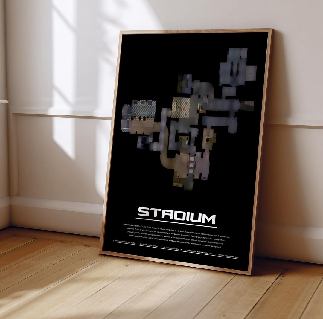 Counter Strike Stadium Poster | Counter Strike Print | Gaming Poster ...