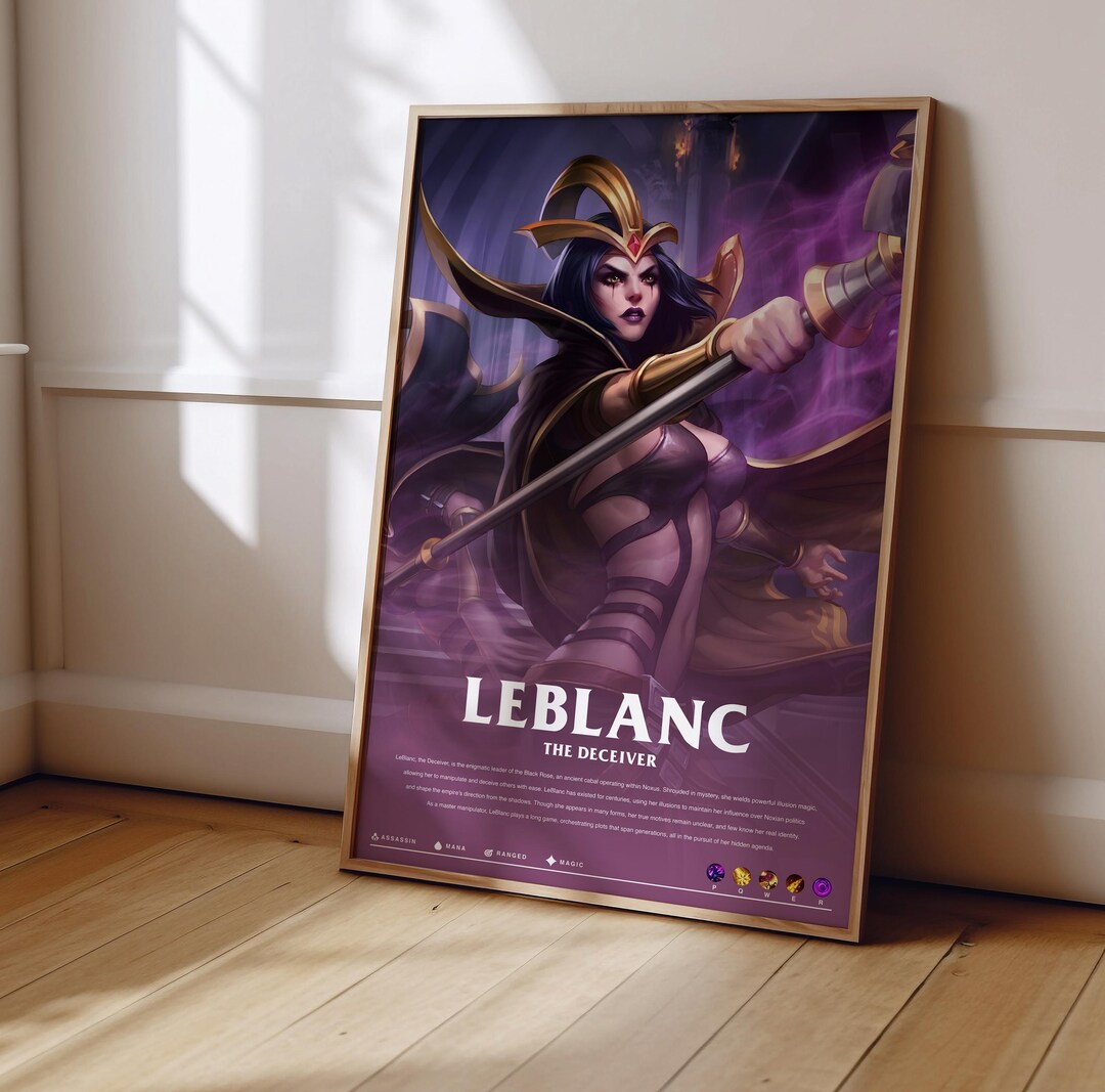 League of Legends Leblanc Poster | Lol Poster Print | Gaming Poster ...