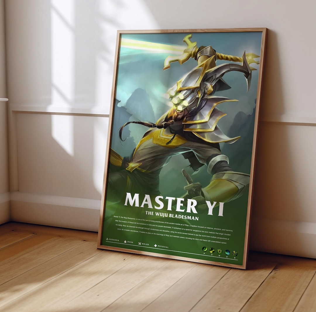 League of Legends Master Yi Poster | Lol Poster Print | Gaming Poster ...
