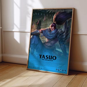 League of Legends Yasuo Poster | Lol Poster Print | Gaming Poster ...