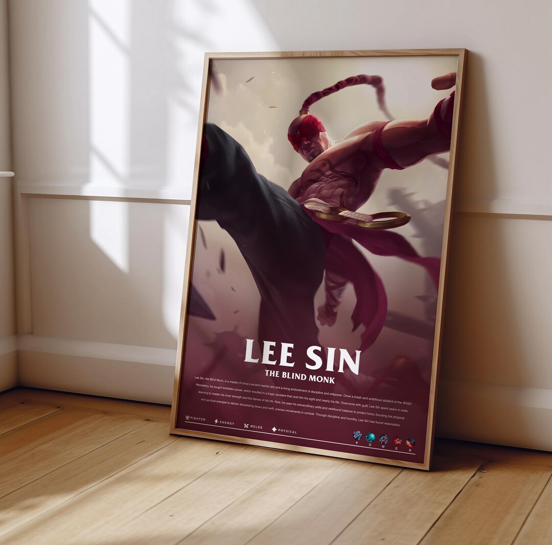 League of Legends Lee Sin Poster | Lol Poster Print | Gaming Poster ...