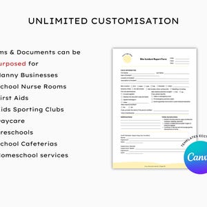 School Health and Injury Forms, Daycare Ouch Report, Sick Day, First ...