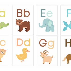 ABC Flashcards, Alphabet Flashcards, Animal Flashcards, ABC Animals ...