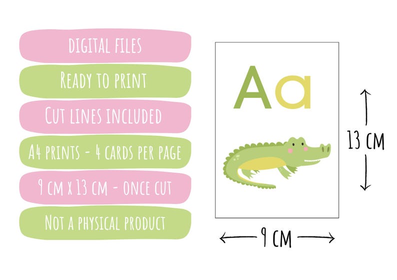 ABC Flashcards, Alphabet Flashcards, Animal Flashcards, ABC Animals ...