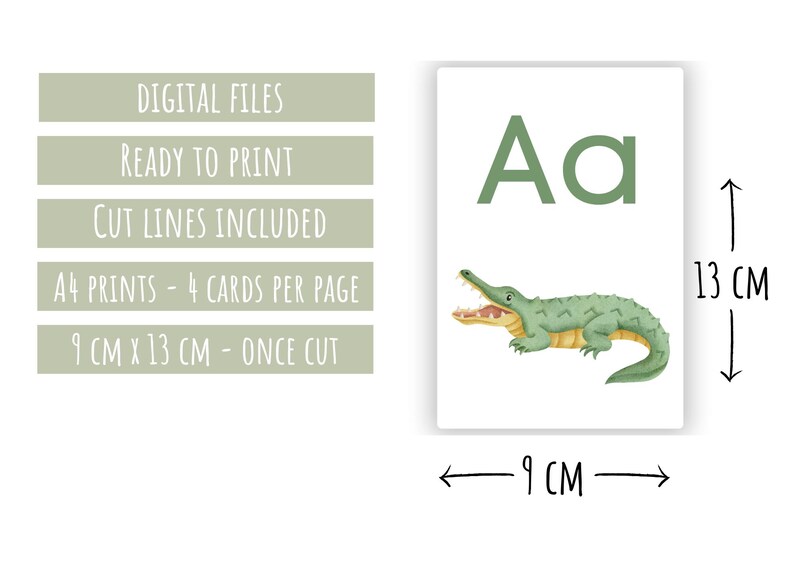 ABC Flashcards, Alphabet Flashcards, Animal Flashcards, Learning ...