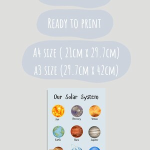 Our Solar System A4/A3 Poster, Earths Solar System, Planets, Poster ...