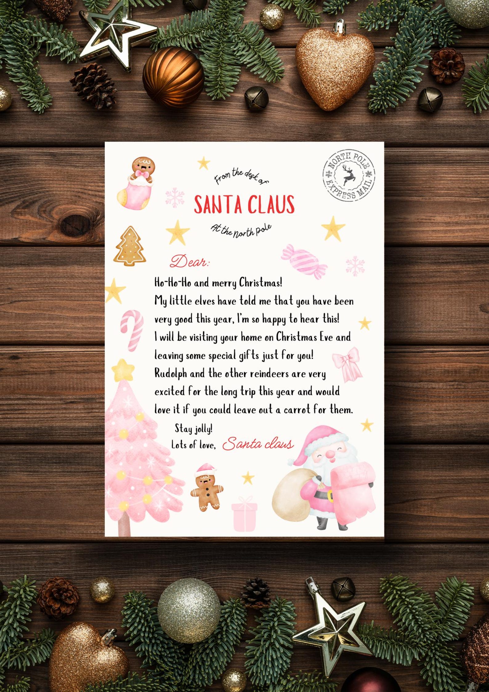 Santa Letter, Letter From Santa, 4 Designs Included, Christmas Letter ...