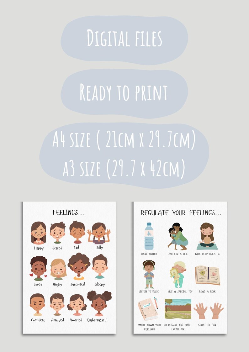 Feelings and Regulating Your Feelings, A4 and A3, Feelings, Emotions ...