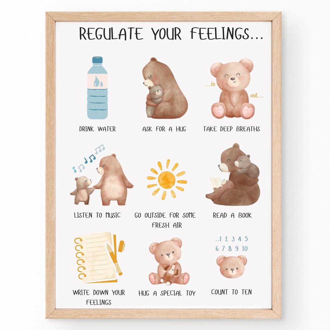 Regulate Your Feelings, A4 and A3 Posters, Regulate Your Emotions ...