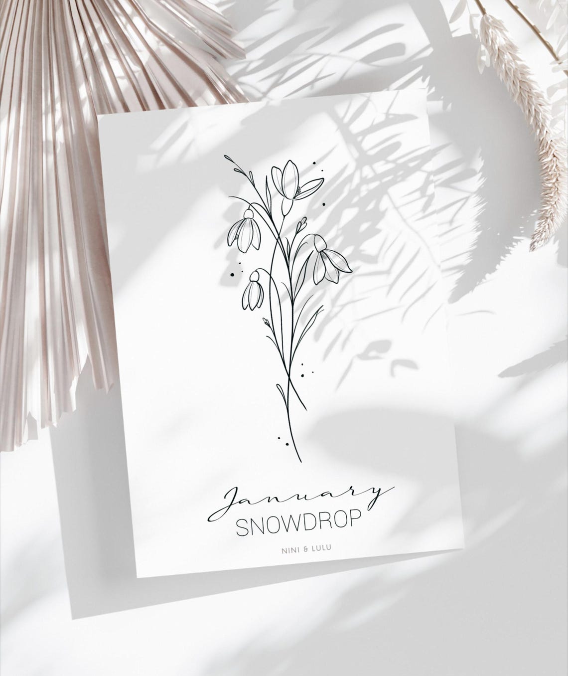 Snowdrop Birth Flower Tattoo Design – Elegant January Floral Fine Line ...