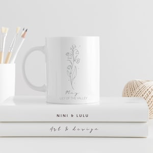 Birth Month Flower, May Tattoo, Lilly of the Valley Flower,fine Line ...