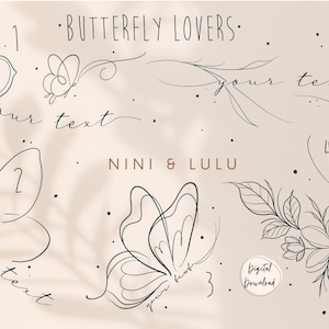 Custom Butterfly Name Tattoo Design: Feminine Art (digital Download) - Etsy