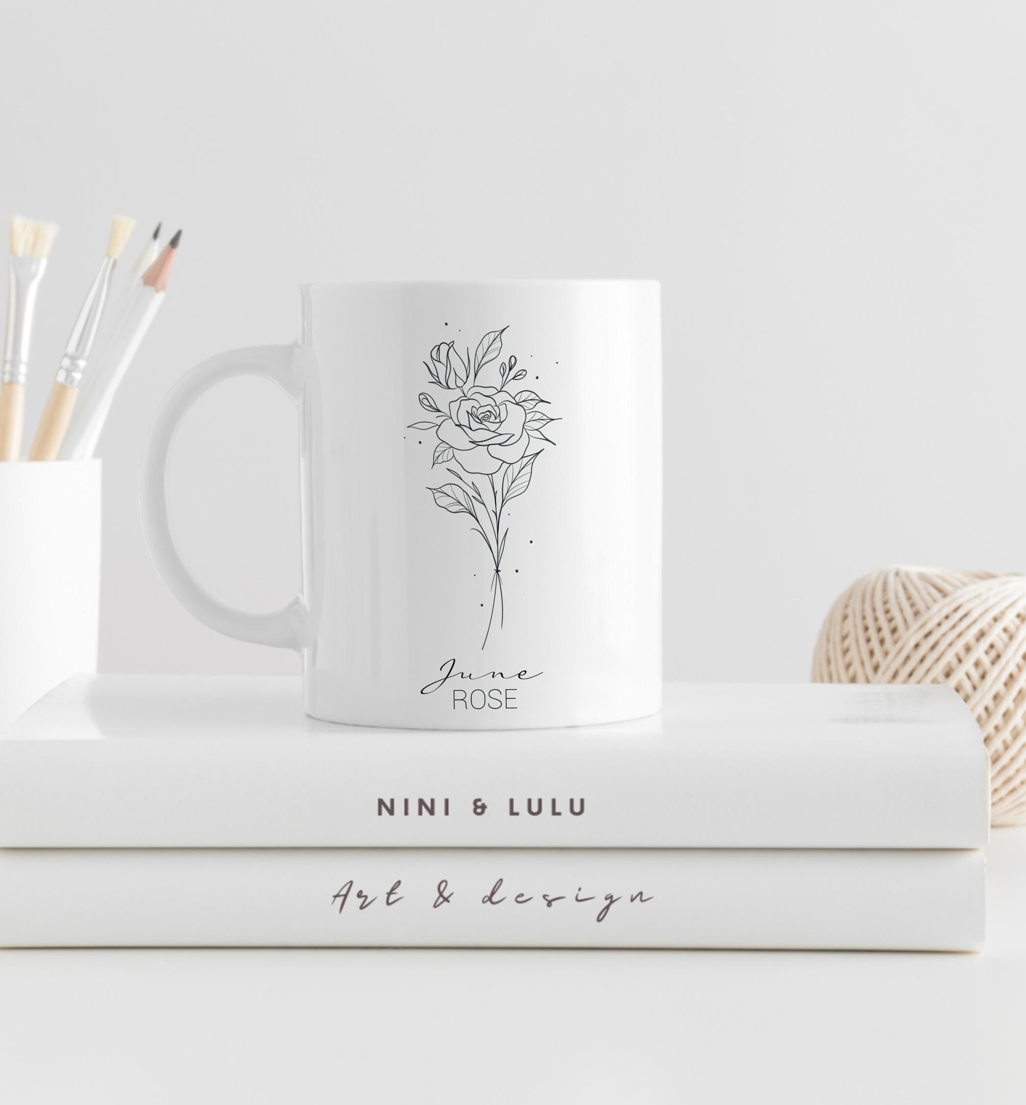 June Birth Month Flower Tattoo Design, Rose Flower Gift, Personalized ...