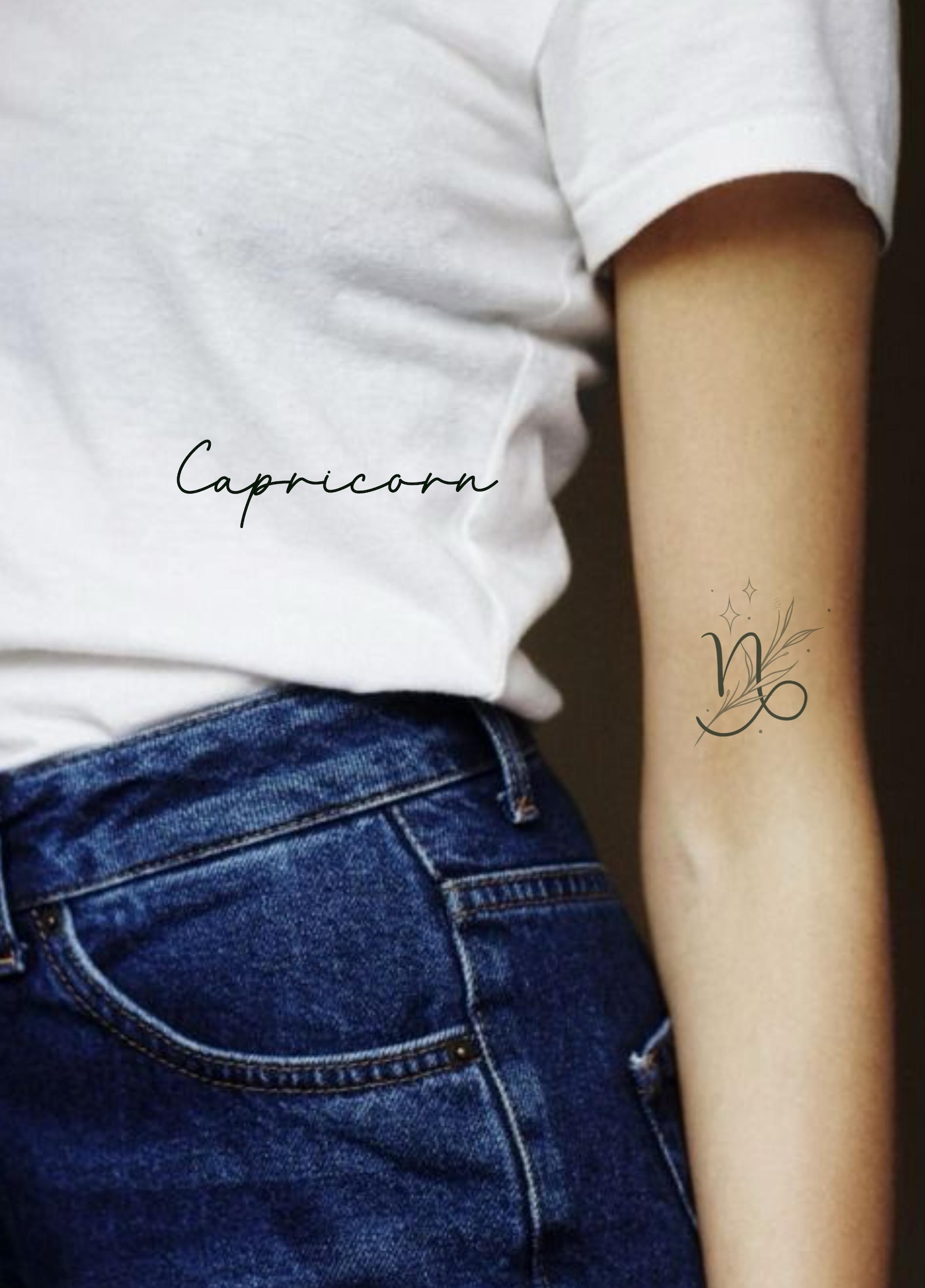 Custom Zodiac Sign Tattoo Design: Hand-drawn Starsign (digital Download ...